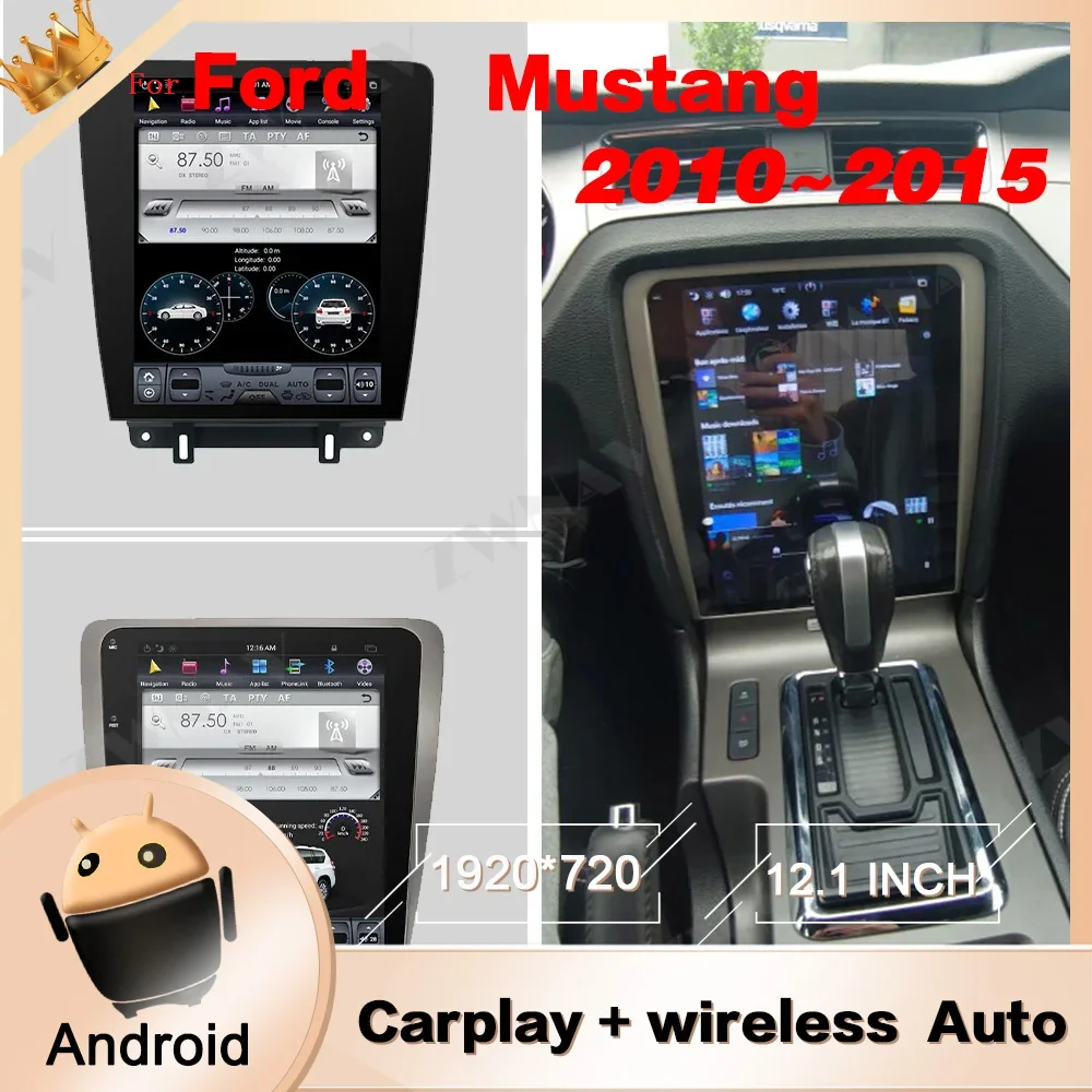 256G-Tesa-Screen-Android-Multimedia-Player-For-Ford-Mustang-2010-2011 ...