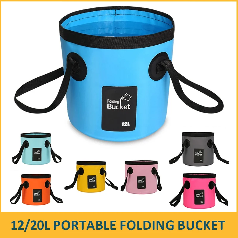 12/20L Portable Folding Bucket, Foldable Fishing Bucket, Camping Water ...