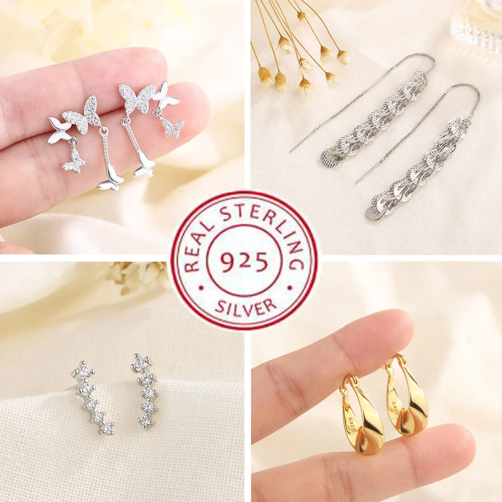 Pendientes-de-plata-de-ley-925-para-mujer-aretes-peque-os-de-cristal ...