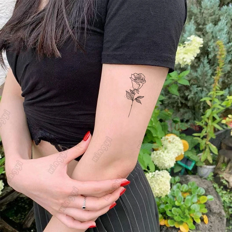 Small Simple Rose Tattoos
