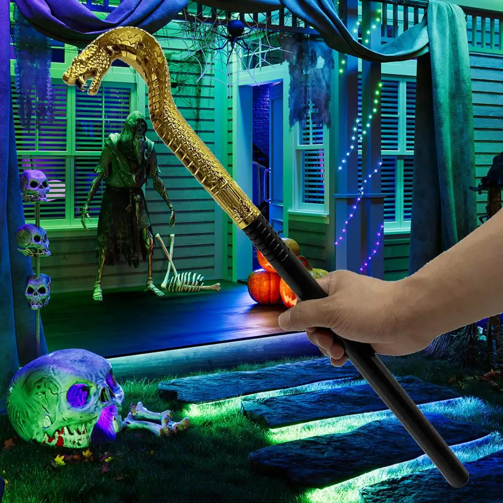 Halloween Snake Staff Decoration Snake Head Scepter Prop Egyptian Snake ...