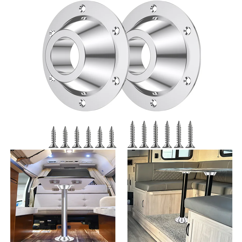 RV Table Brackets RV Table Mount Base Brackets 2-Pack - 6.6 Inch Round ...