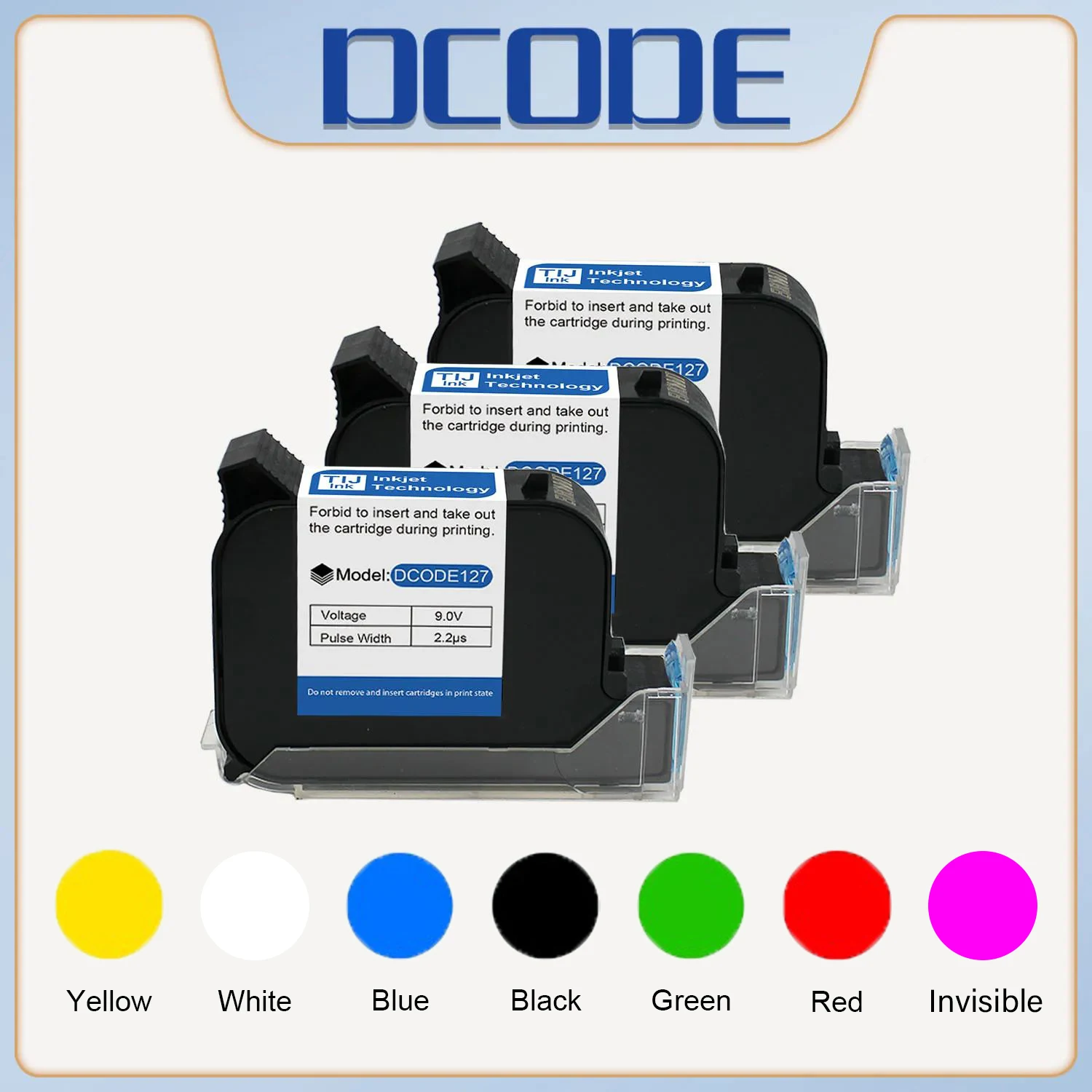 DCODE-12-7-25-4mm-TIJ-Cartridge-Thermal-Inkjet-Printer-Cartridge-Fast ...