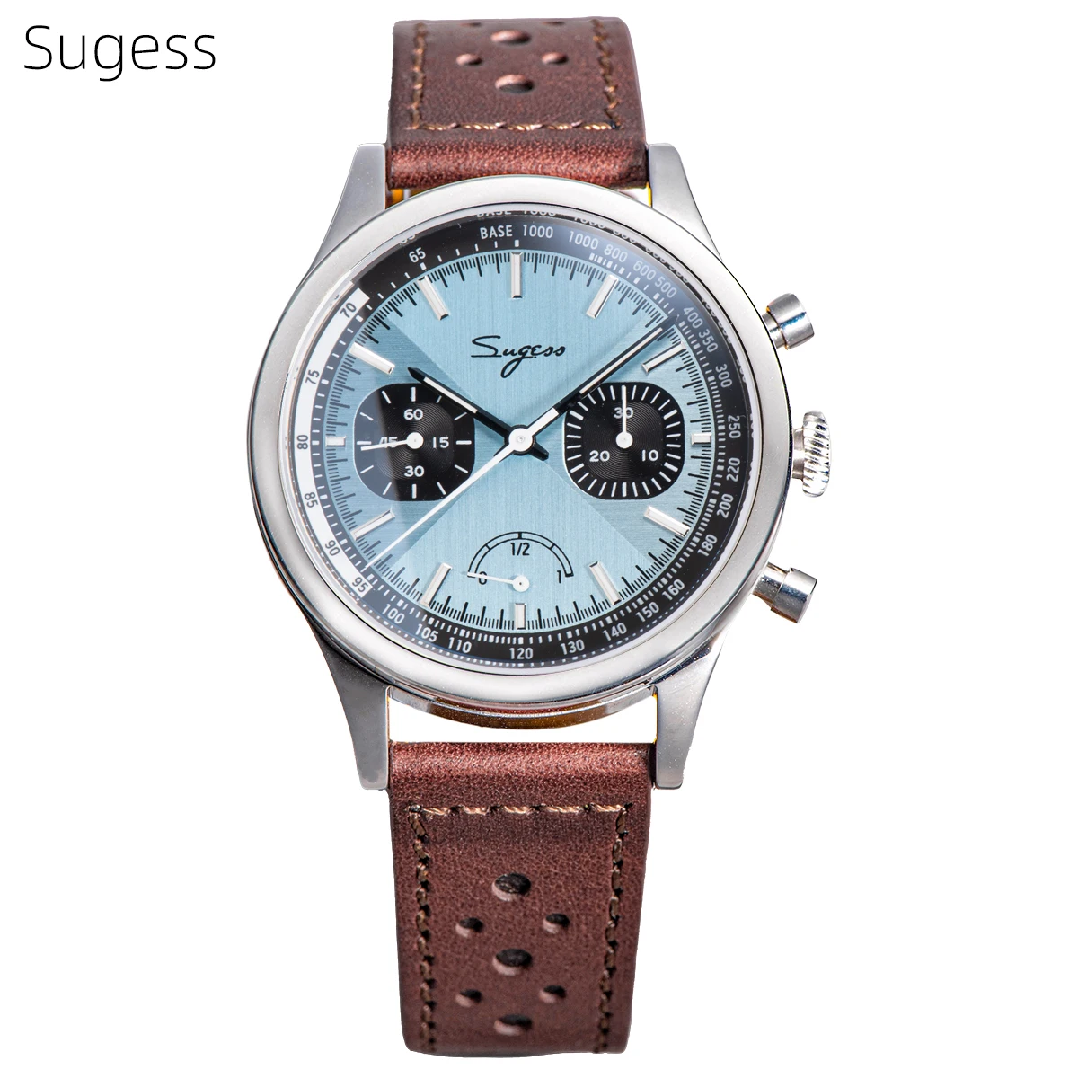 Sugess Pilot Watch of Men 1963 Movement Handwind Chronograph ...