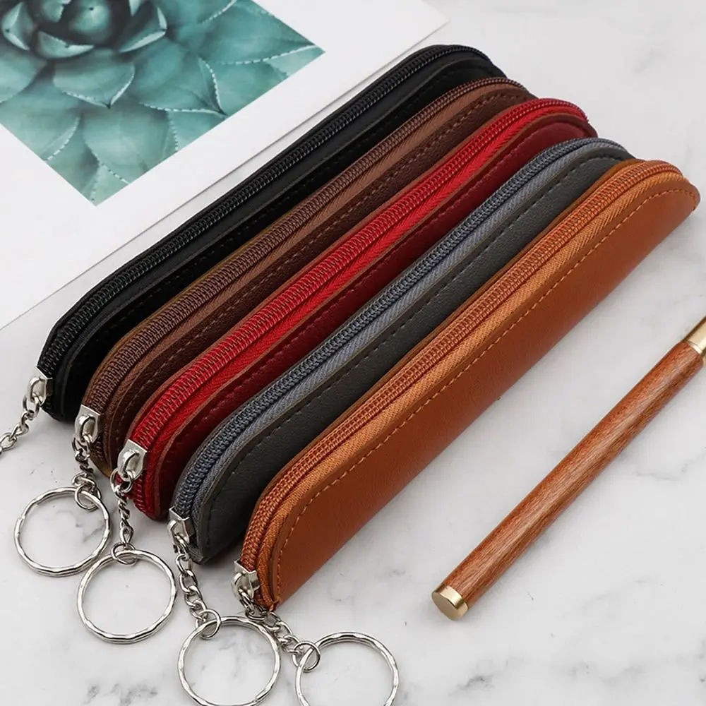 Creative-Portable-Pen-Bag-Simple-Retro-Style-PU-Pencil-Bag-Minimalist ...