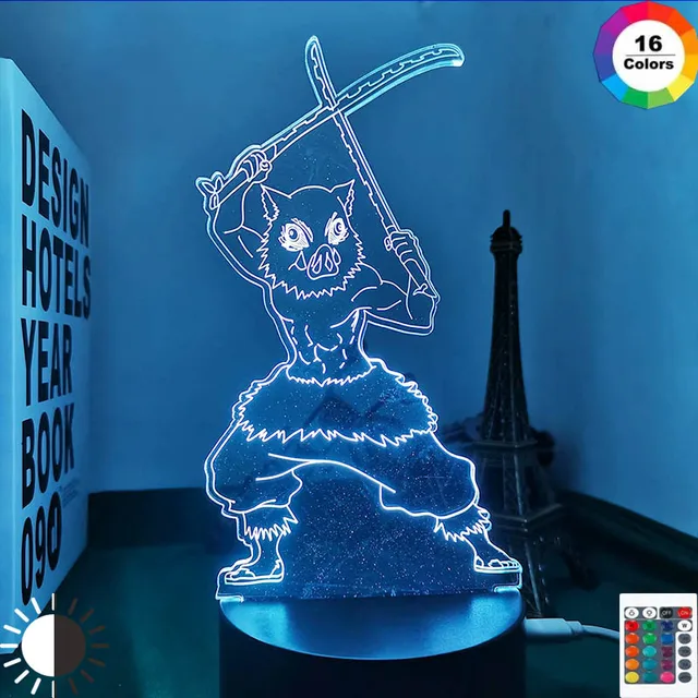 3D Led Night Light Anime Demon Slayer Kimetsu No Yaiba Hálószoba ...