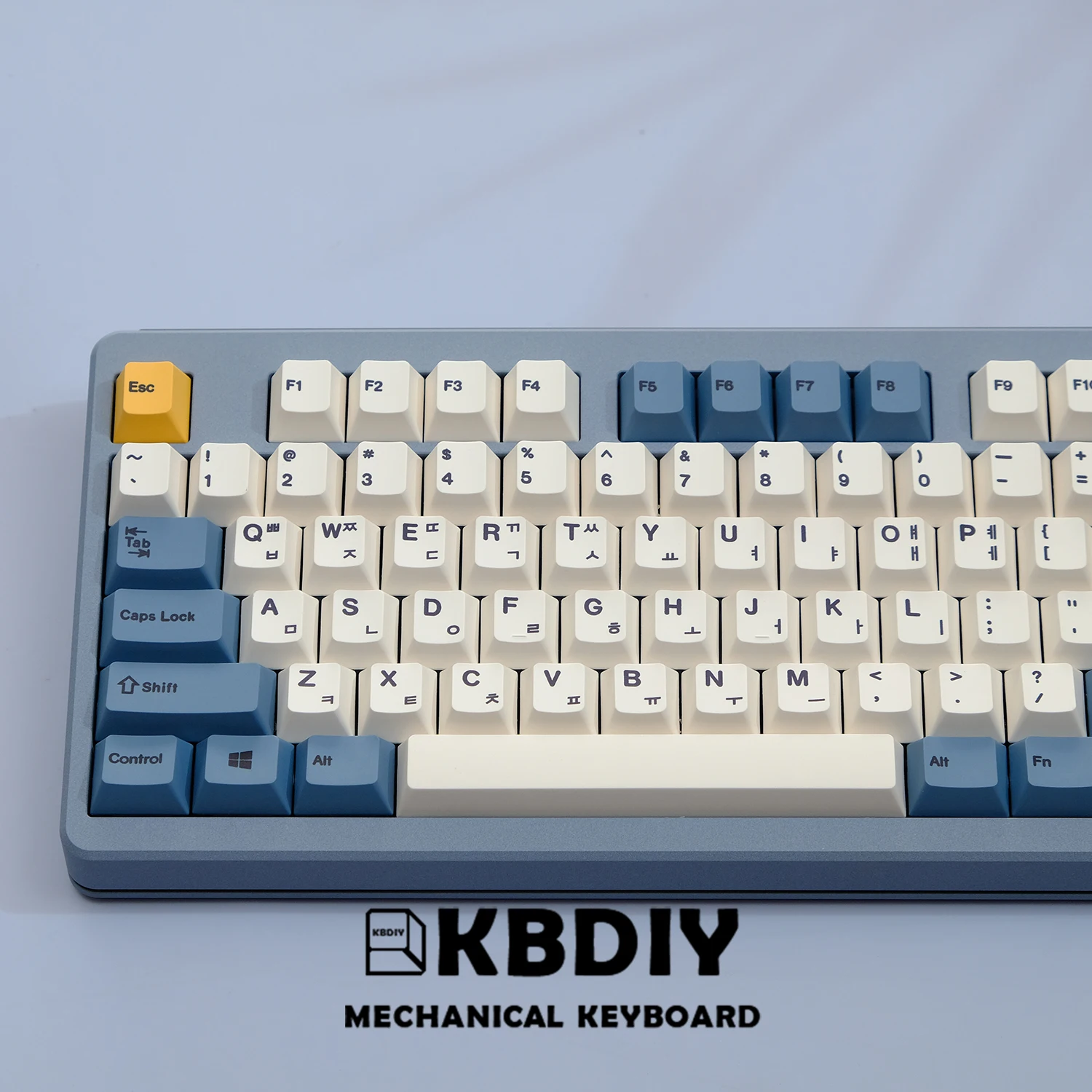 KBDiy-PBT-Cherry-Profile-Apricot-Yellow-Keycap-Korean-ISO-Keycaps-for ...