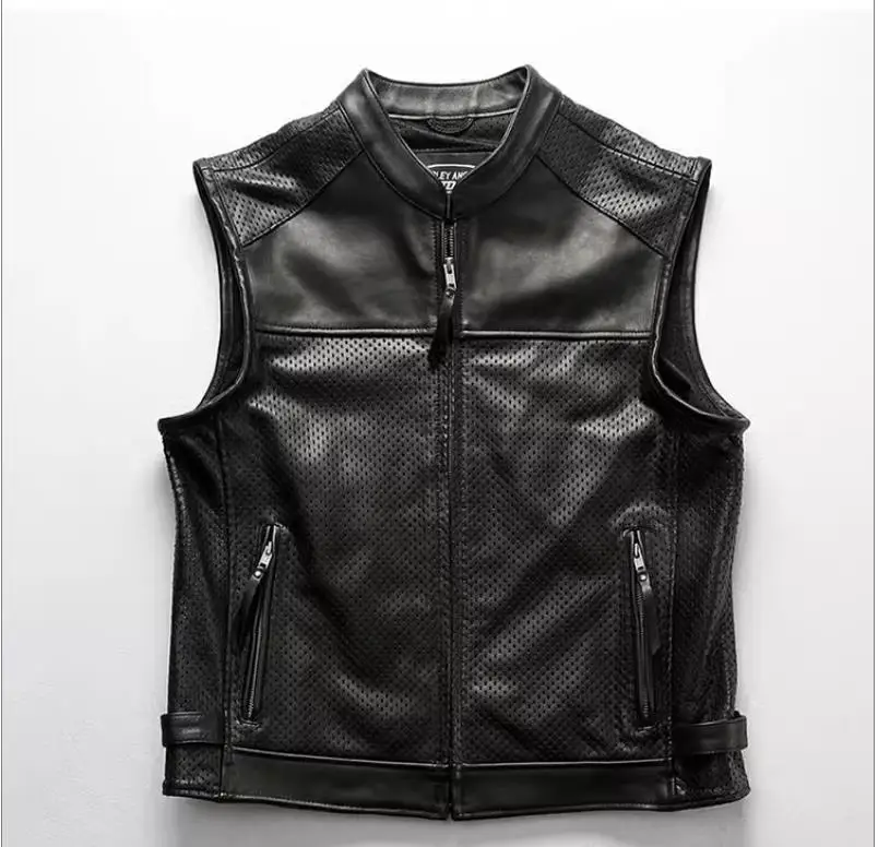 CC-Shop-Best-Summer-thin-cowhide-vest-Classic-motor-rider-real-leather ...