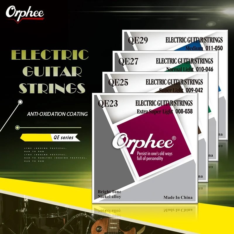 Orphee Electric Guitar Strings QE Series Nickel Alloy Plated ...