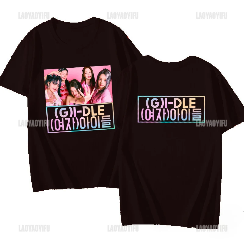 Gidle-I-Feel-T-Shirt-Kpop-MIYEON-MINNIE-Soyeon-YUQI-SHUHUA-Print-T ...