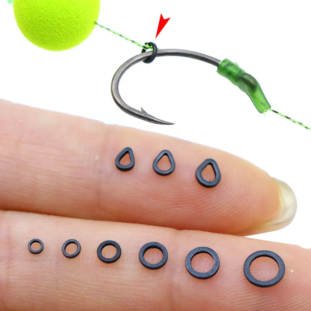 55pcs-Fishing-Accessories-Round-Rig-Ring-For-Hair-Rig-Connector-Snap ...