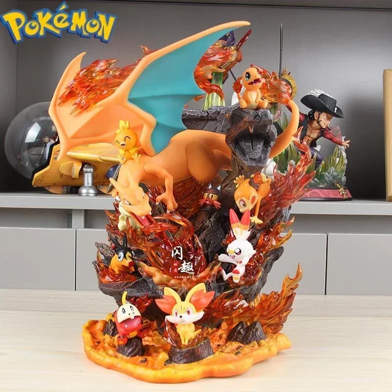 Pokemon-32cm-Huo-Family-Barrel-Valley-Spitfire-Dragon-With-Light-Anime ...