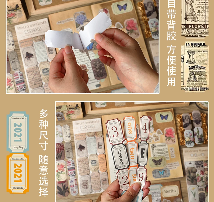 STICKER SCRAPBOOKING,6--Autocollant Kawaii rétro fleur fée déchet ...