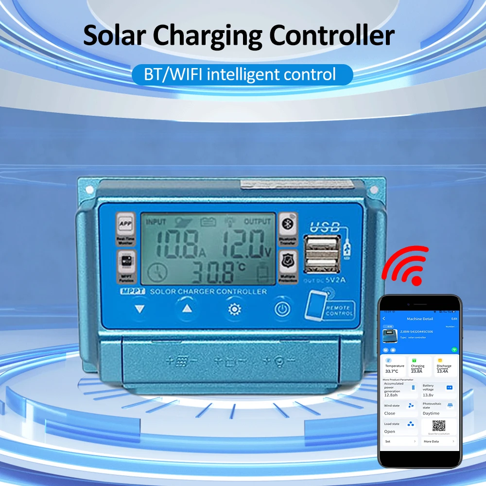 WiFi-BT-30A-Solar-Charger-Controller-12V-24V-36V-48V-60V-Charging ...