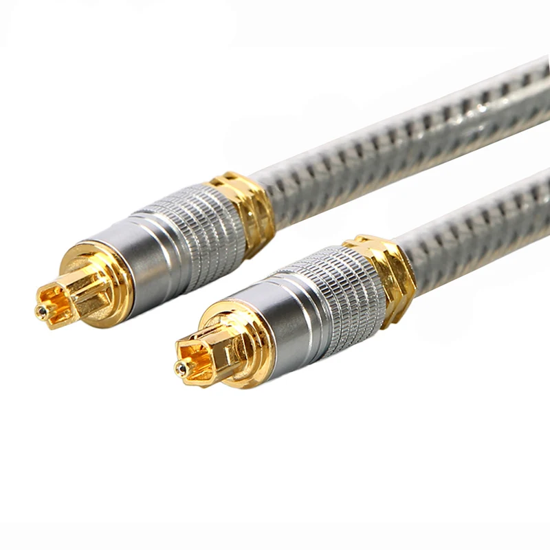 spdif optical cable OD 8.0 mm Gold connector Digital Fiber Optical ...