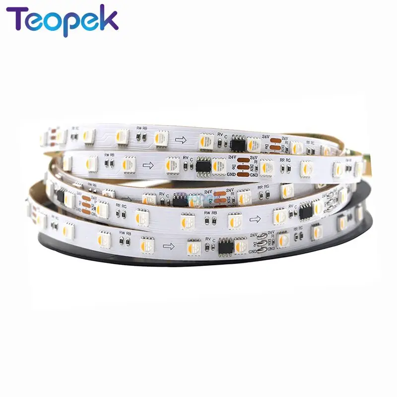 16.4ft TM1814 RGBW LED Strip 300LEDs DC12/24V 4 In 1 Individual ...