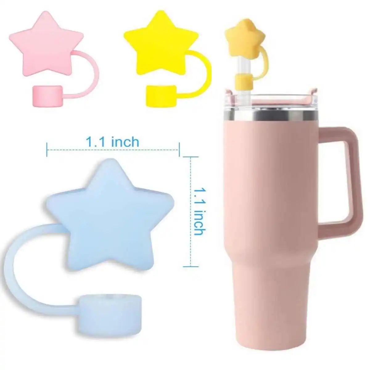 10mm Star Shape Straw Covers Cap For Stanley Cup Tumblers Accessories ...
