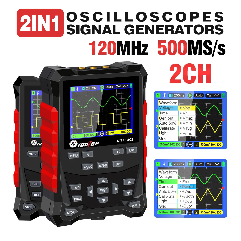 TOOLTOP-ET120MC2-Oscilloscope-Signal-Generator-Dual-Channel-120MHz ...