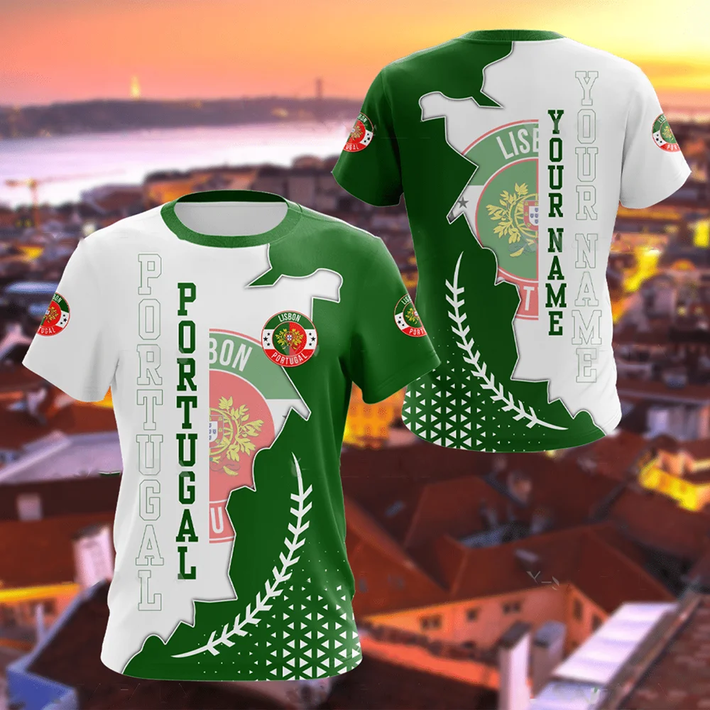 Camiseta-com-Emblema-Nacional-de-Portugal-para-Homem-Impress-o-3D-O ...