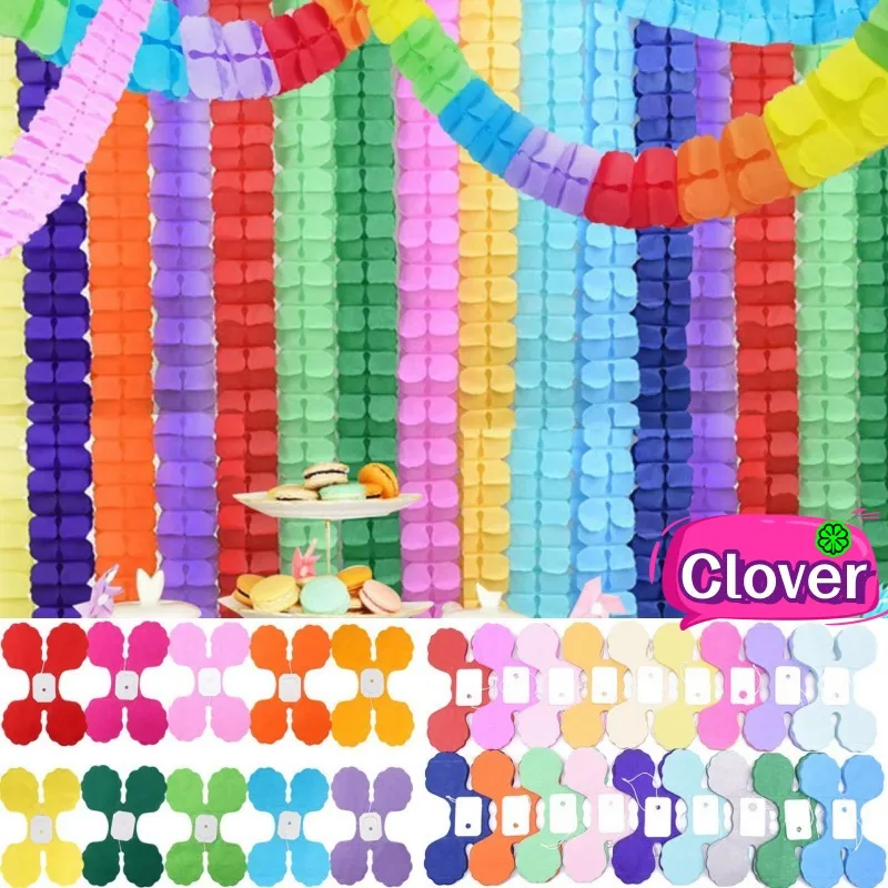 Four-Leaf-Clover-Paper-Backdrop-Hanging-Decoration-Creative-Colorful ...