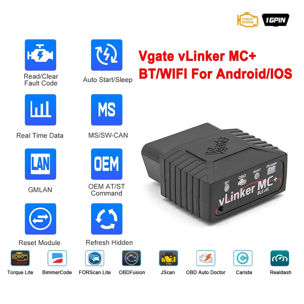 Car-Diagnostic-Scanner-Tool-OBDIICAT-VLinker-MC-ELM327-Bluetooth-3-0-4 ...