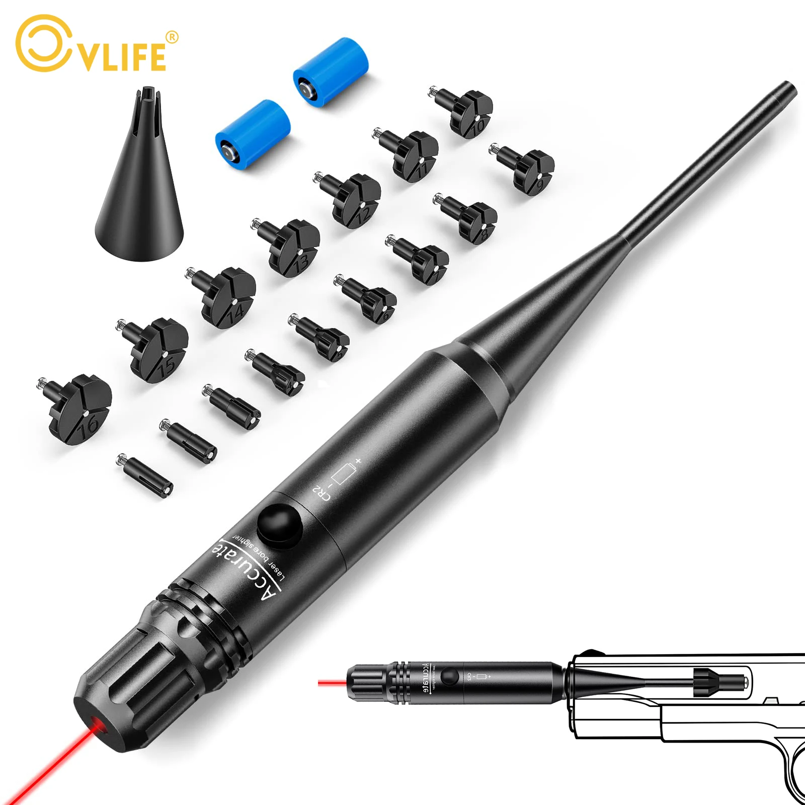 CVLIFE-For-Rifles-Pistols-Riflescope-Optical-Red-Laser-Sight ...