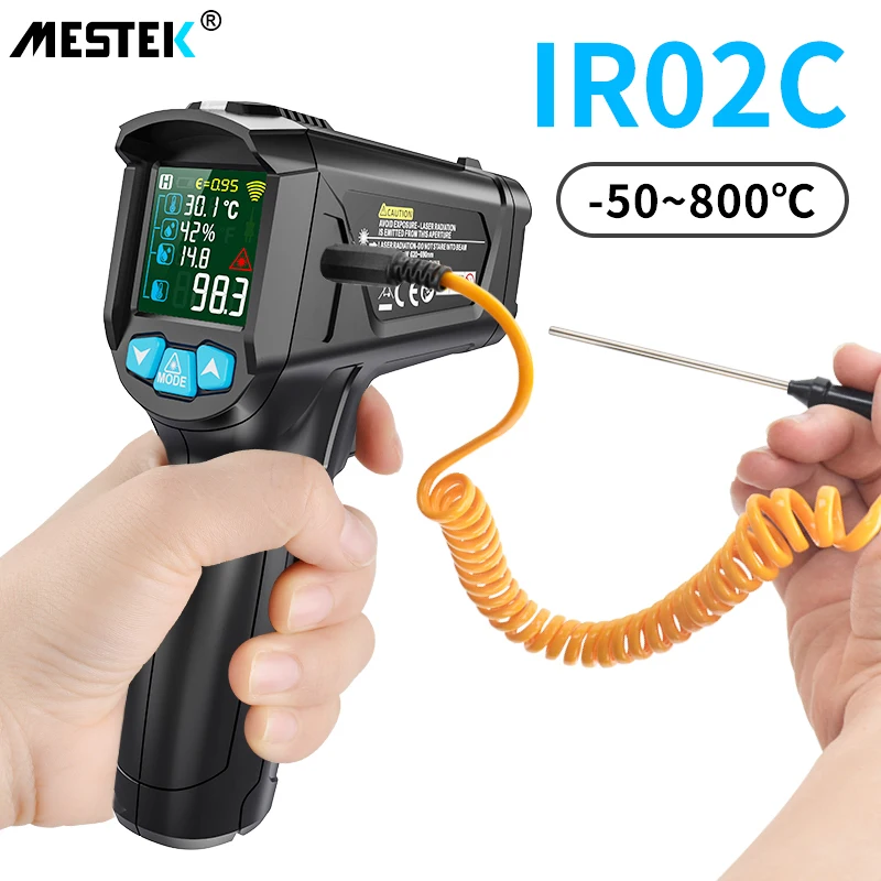 Mestek-Infrared-Thermometer-Digital-Pyrometer-Celsius-Fahrenheit ...