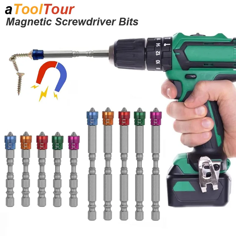 Phillips-Cross-Screwdriver-Bit-Set-Strong-Magnetic-Ring-Screw-Driver ...