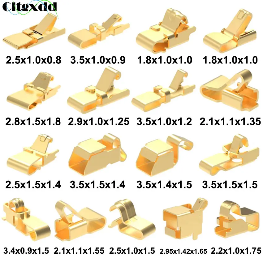 10PCS-Conductive-Battery-Contact-Spring-Connector-Terminal-Gold-Plated ...