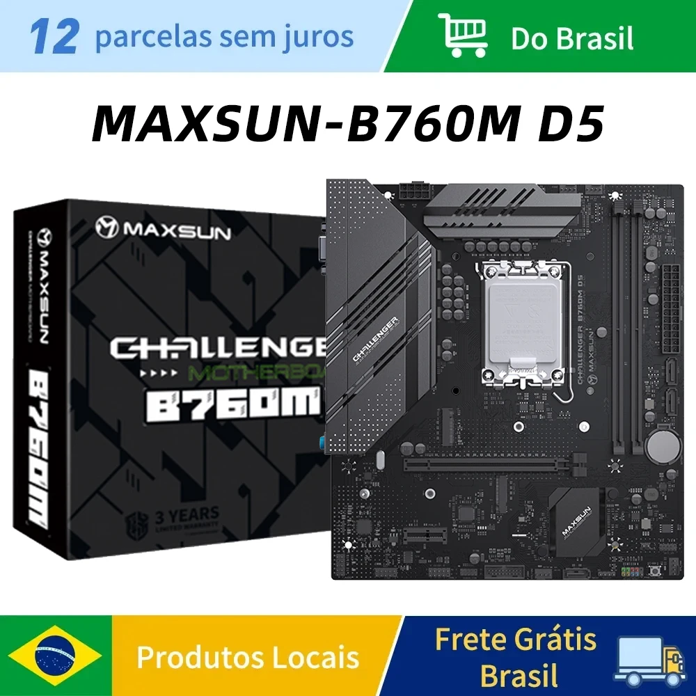 MAXSUN-Challenger-B760M-D5-Gaming-Motherboard-LGA-1700-Support-Core-i3 ...