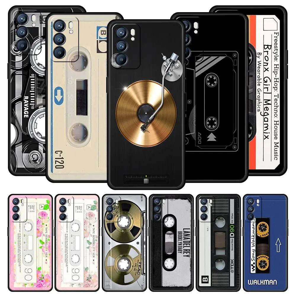Retro-Vintage-Old-Cassette-Tape-Case-For-Oppo-Reno8-Reno7-Reno6-Pro-A54 ...