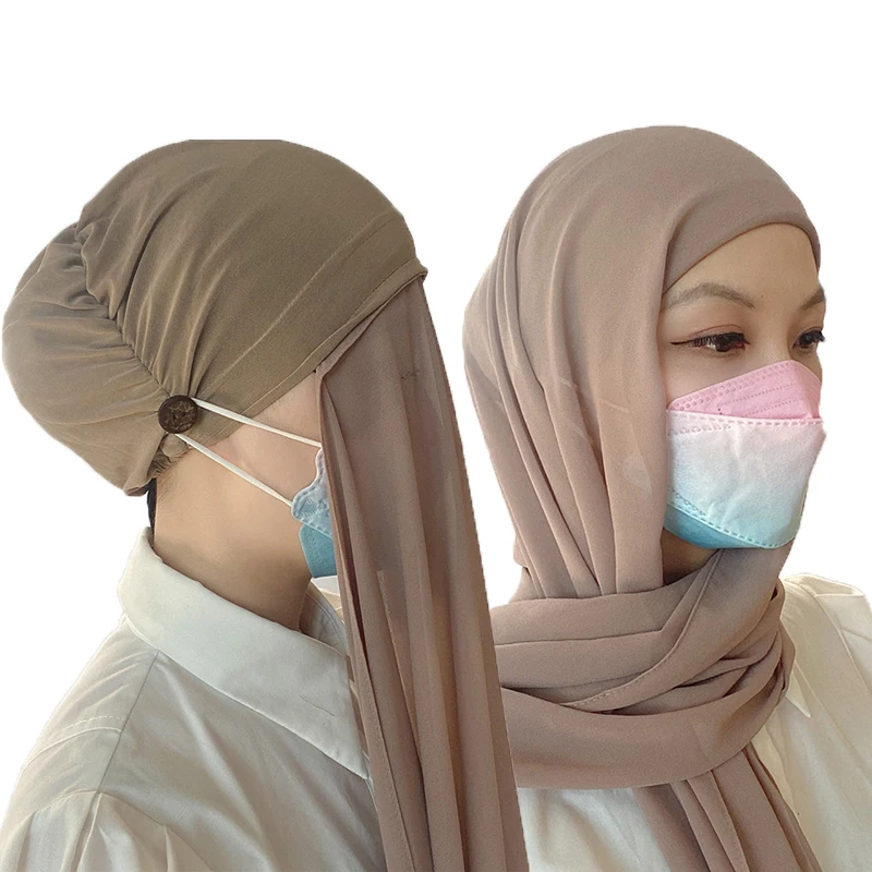 Instant-Hijab-Undercap-Jersey-Hijabs-Bonnet-Chiffon-Hijabs-Turbans-for ...
