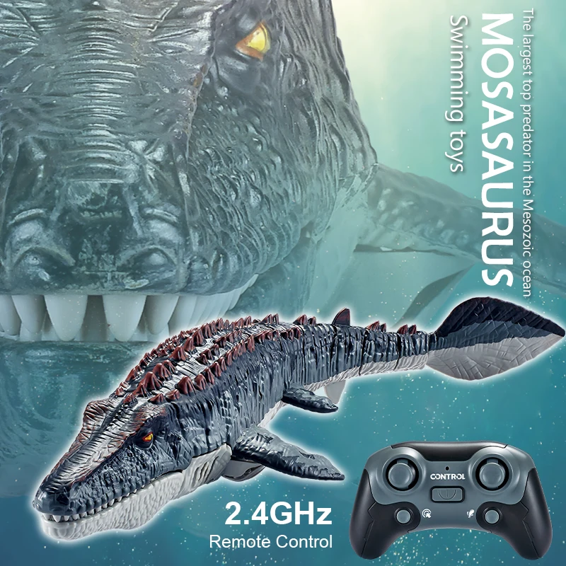 2-4G-Remote-Control-Dinosaur-Boat-RC-Mosasaurus-Dinosaur-Pool-Water ...
