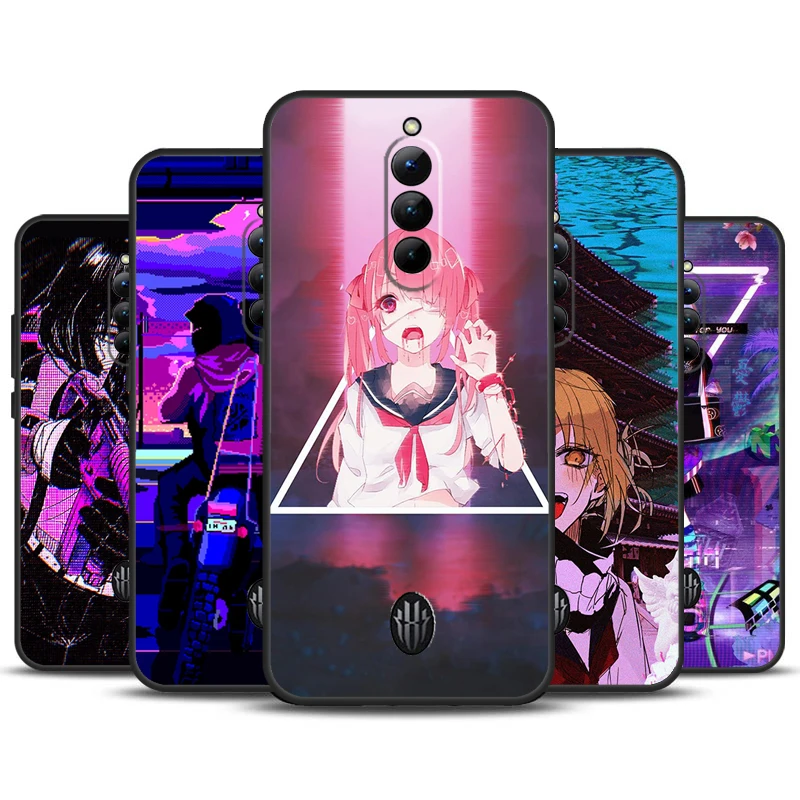 Anime Vaporwave Glitch Phone Case For ZTE Nubia Red Magic 8 8S 9 Pro ...