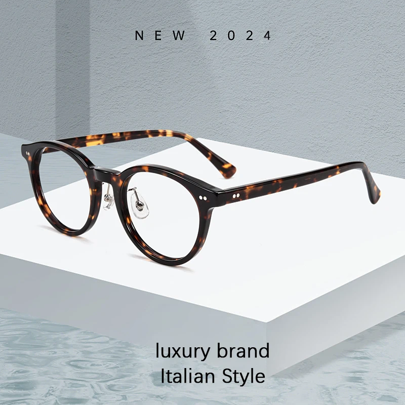 Marco-de-gafas-de-acetato-redondo-Vintage-para-hombres-y-mujeres-gafas ...