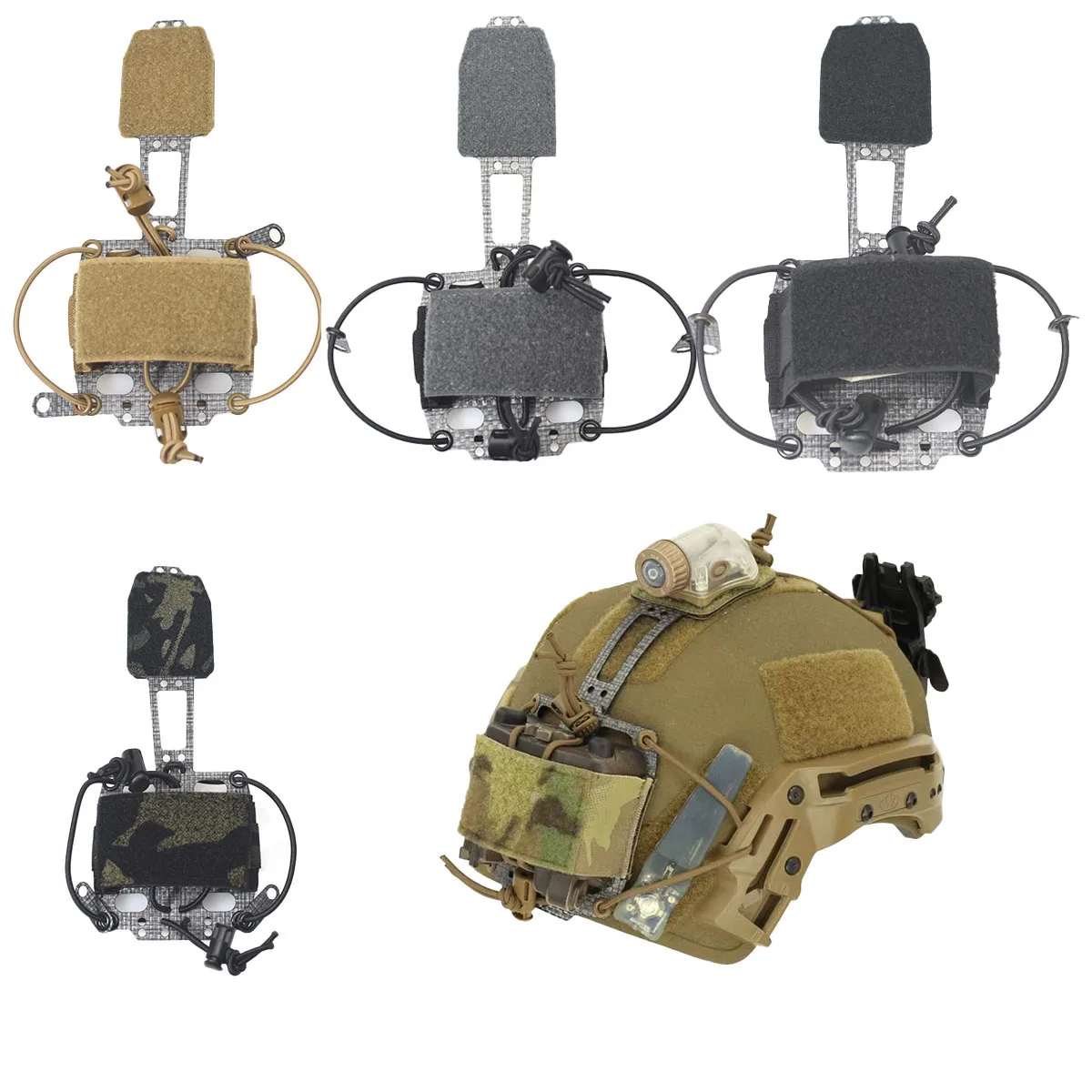 Tactical Helmet Frame Battery Case Pouch T Shape Battery Pouch Helmet ...