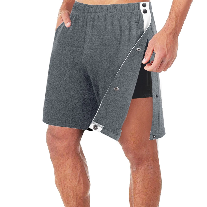 Spring-Summer-Casual-Mens-Shorts-Fashion-Striped-Patchwork-Button-up ...