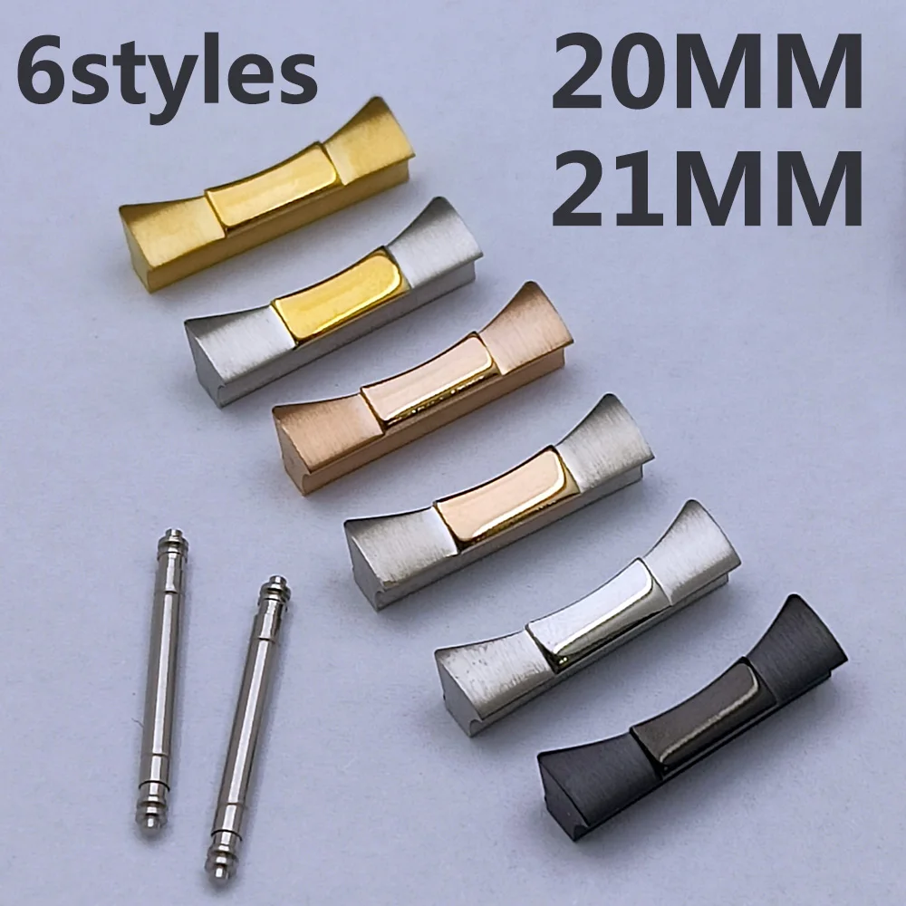2pcs-20mm-21mm-Curved-End-Link-Endlink-For-Watchband-For-Submariner ...