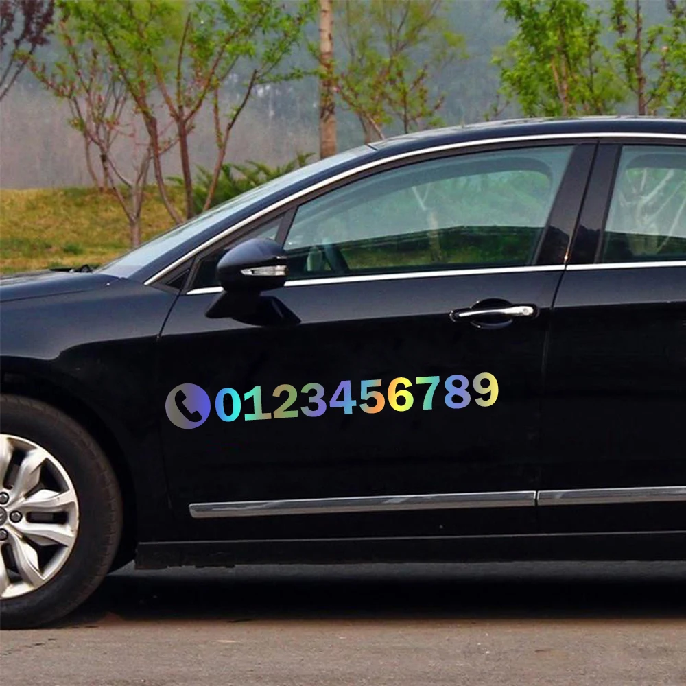 1pc Colorful phone office Custom phonenumber Car Stickers And Decals ...