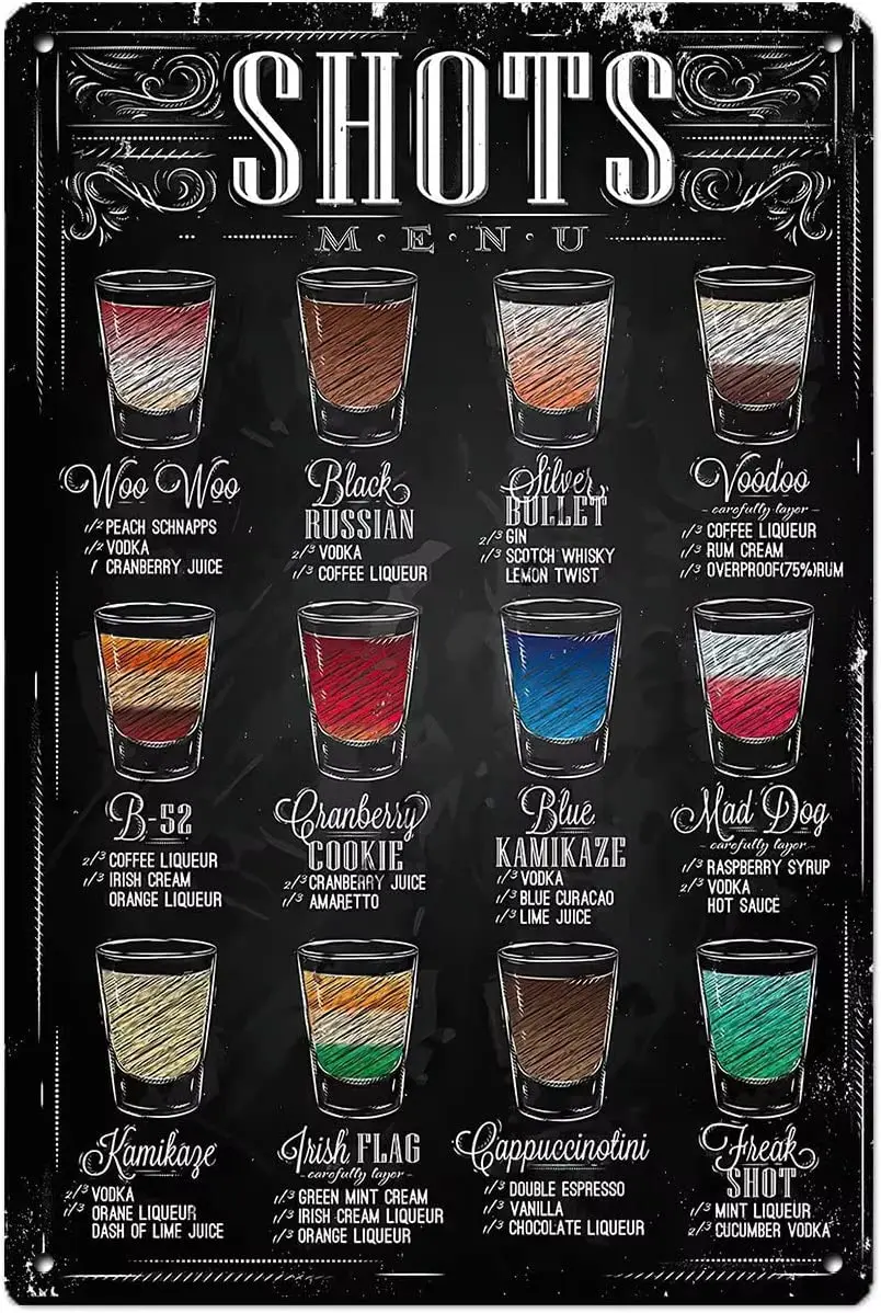 Funny-Retro-Aluminum-Metal-Tin-Sign-Shots-Menu-Bars-Garage-Cafes-Club ...