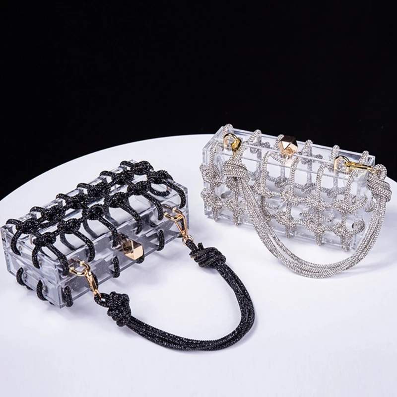 Lady-Purse-Clear-Evening-Bag-Acrylic-Clutch-Elegant-Party-Armpit-Bag ...