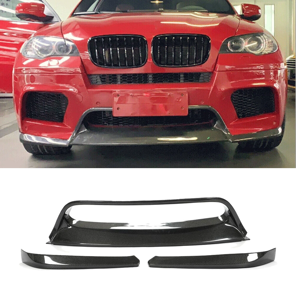 Carbon Fiber Front Bumper Lip for BMW X5M E70 X6M E71 2010 2014 Front Lip Spoiler Body Kit Lip ...