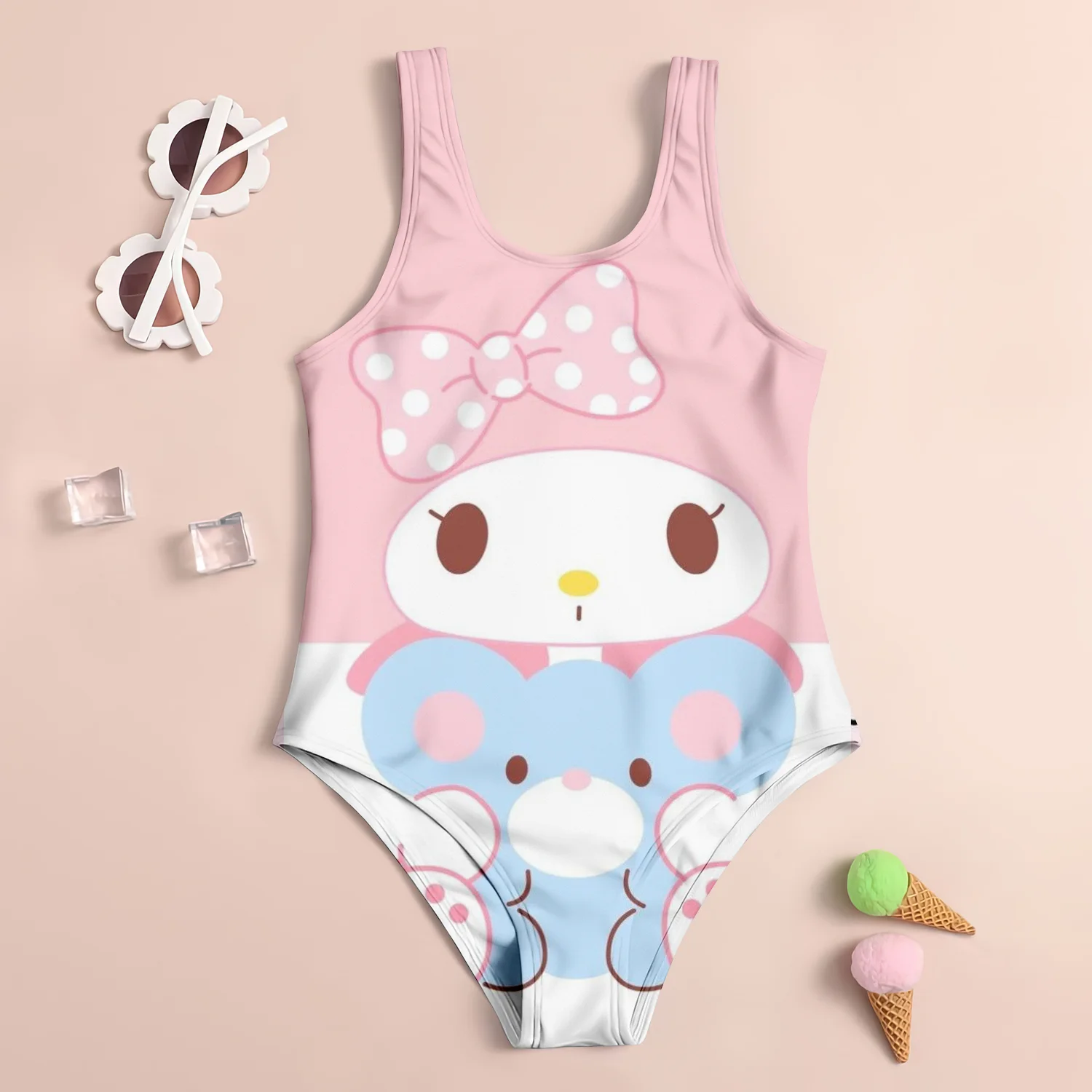 MINISO-New-Girl-Summer-One-Piece-Swimsuit-Fashion-Cartoon-Cute-Melody ...