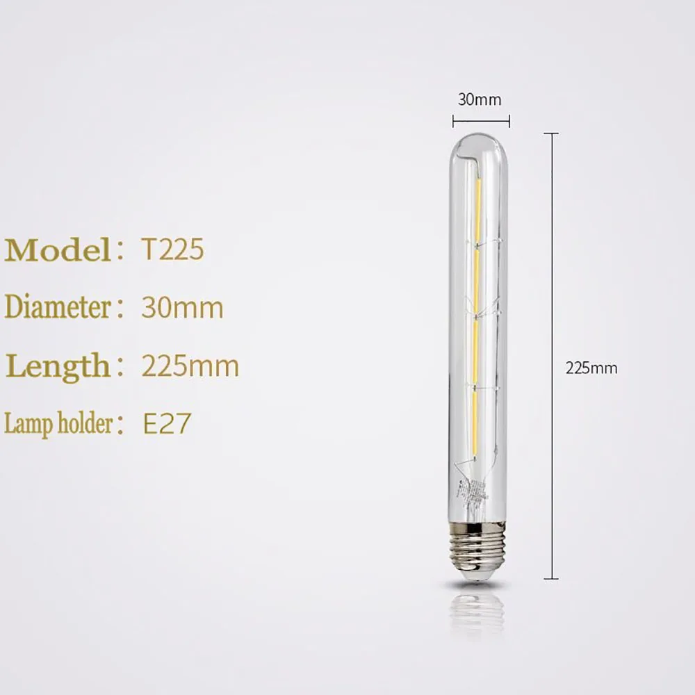 Ampoule,T125-6w-2700K--Ampoule LED E27, rétro Edison, vintage, Filament'énergie, 4W 6W, lampe ...