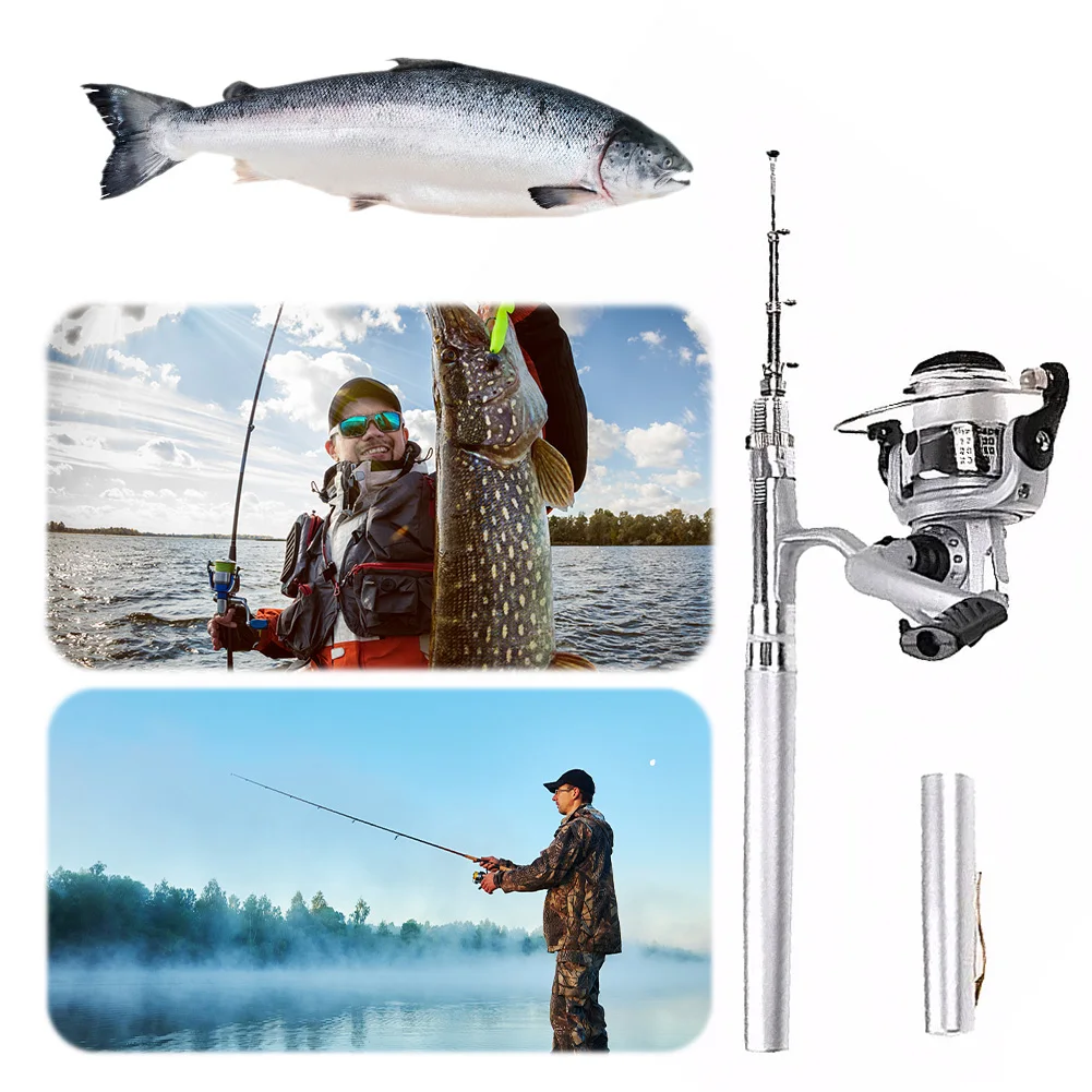 Mini-Portable-Pocket-Fish-Pen-Shape-Fishing-Rod-Pole-Reel-Aluminum ...