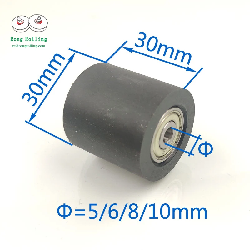 Diameter-30mm-Length-30mm-black-color-PU-material-sliding-nylon-rollers ...