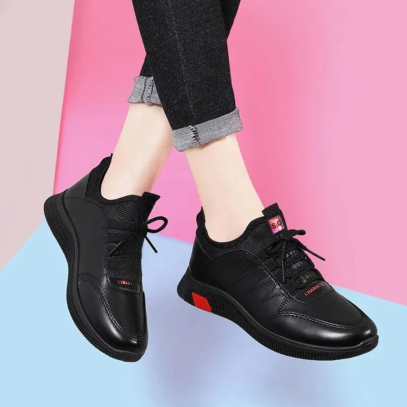Women Anti-slip Waterproof Warm Shoes Versatile Casual Winter Flocking ...