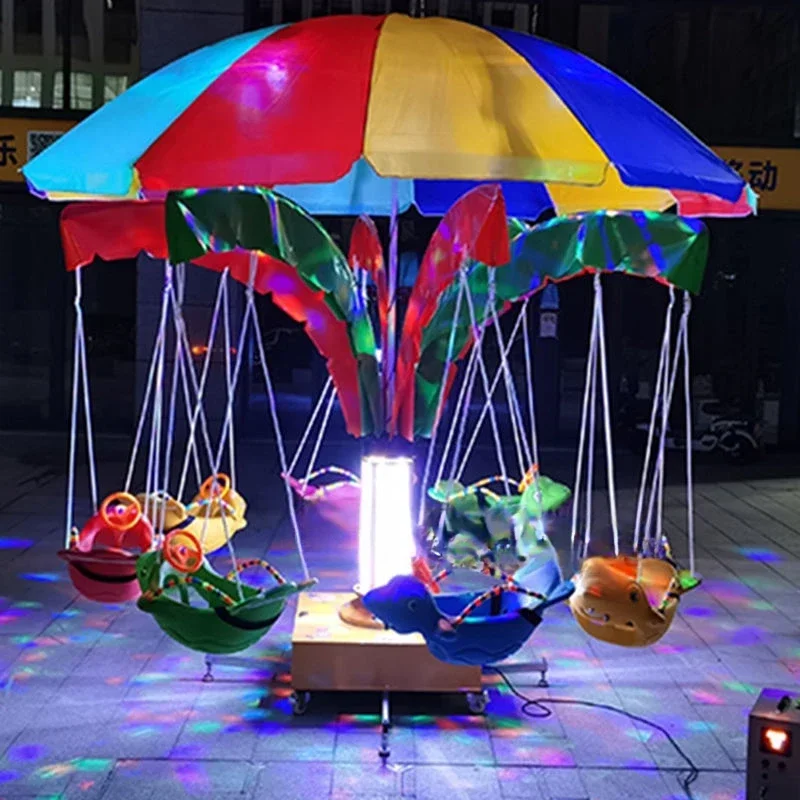 Merry Go Round Carousel Kids Electric Swing Chair Flying Fish Indoor ...