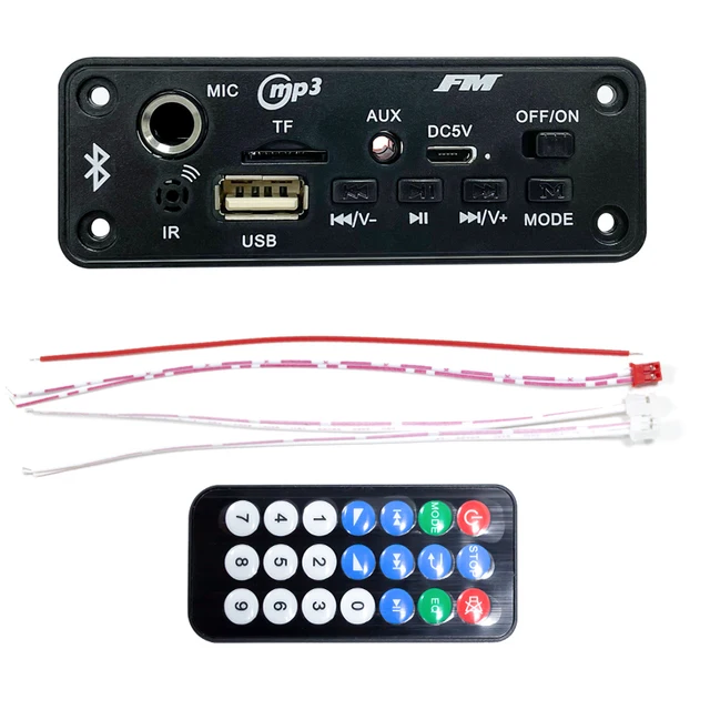 5V MP3 Decoder Board Bluetooth 5.0 Audio Player 10W Amplifier Bluetooth ...