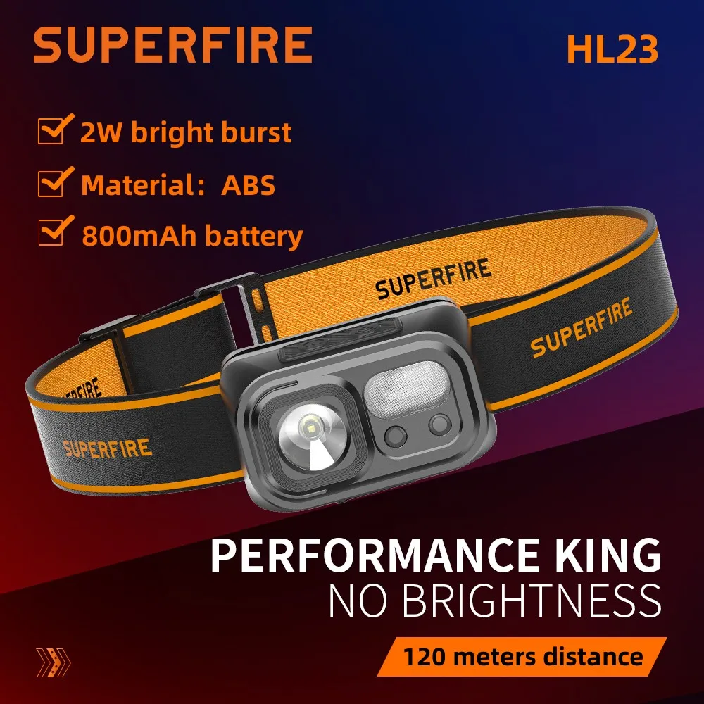 SuperFire-HL23-ultra-powerful-led-headlamp-Sensor-headlight-fishing-rechargeable-head-flashlight ...